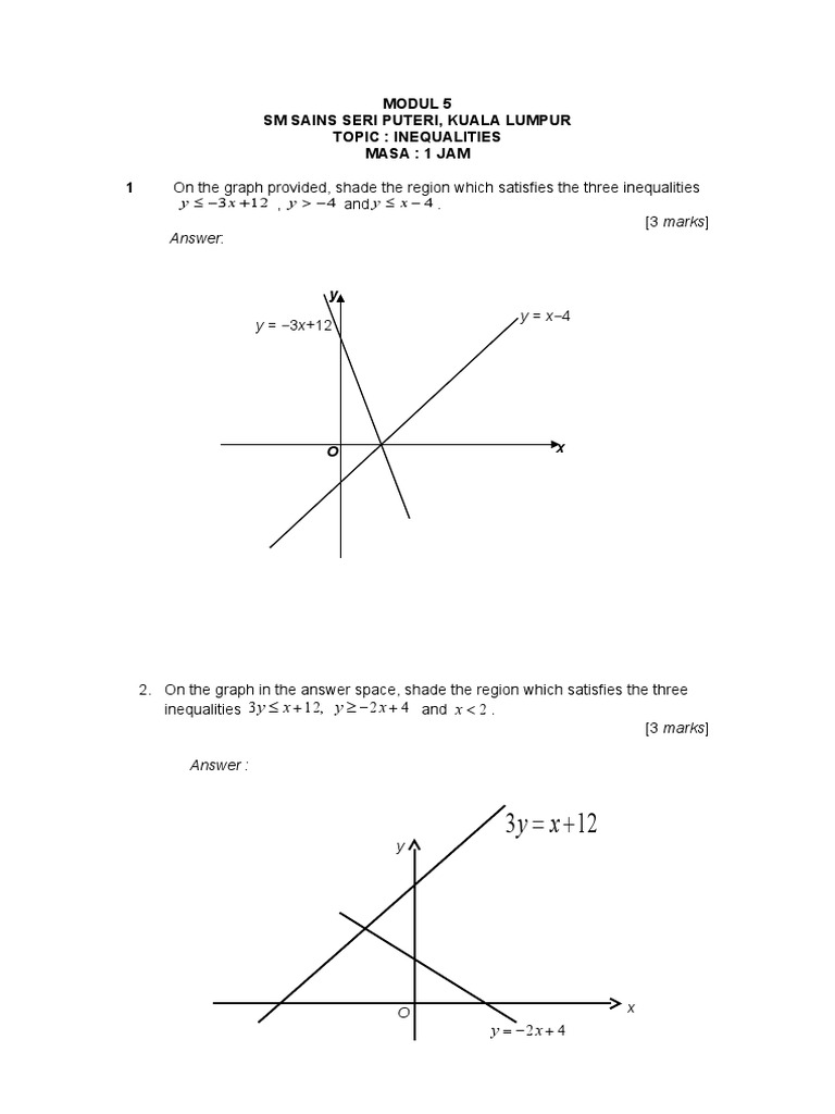 MODULE 5 - Inequalities | PDF | Theoretical Computer Science | Discrete ...