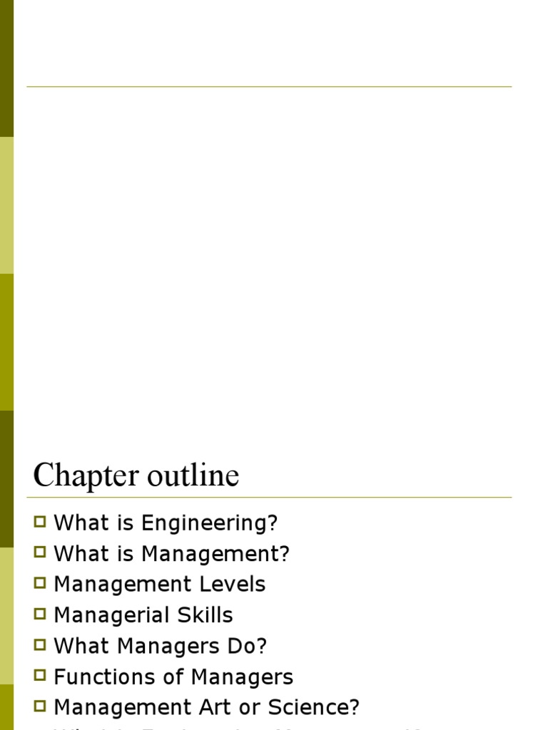 Lesson 1 - Engineering Management | PDF | Engineer | Engineering