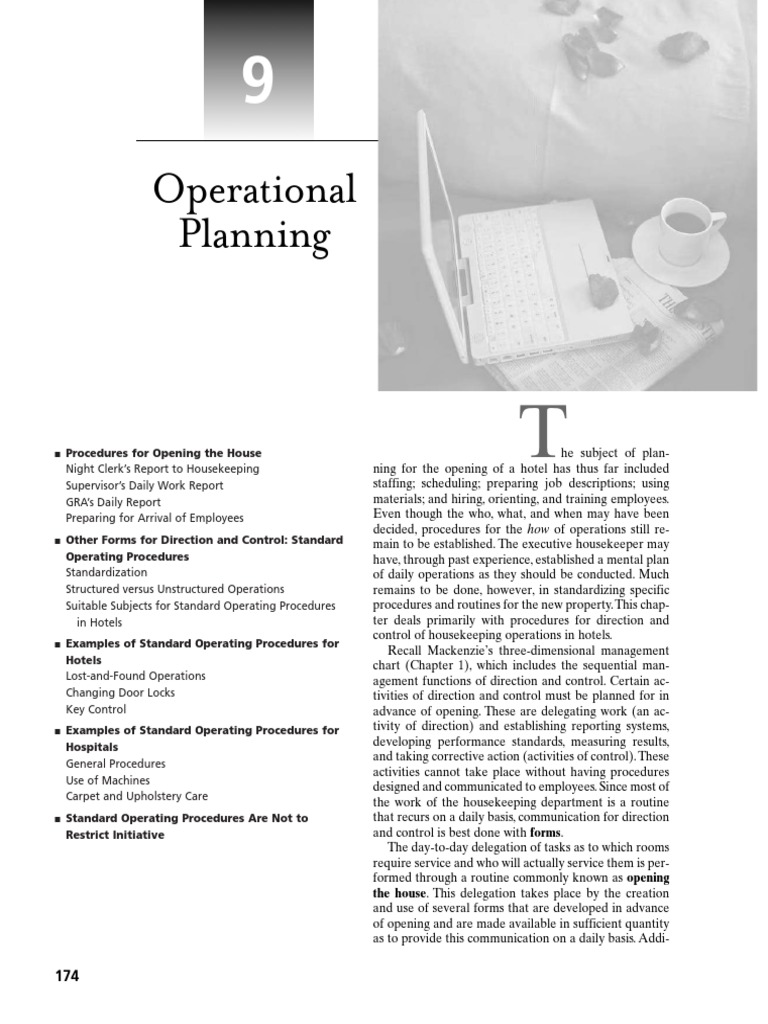 C4 Chapter 9 - Operational Planning | PDF | Housekeeping | Nature