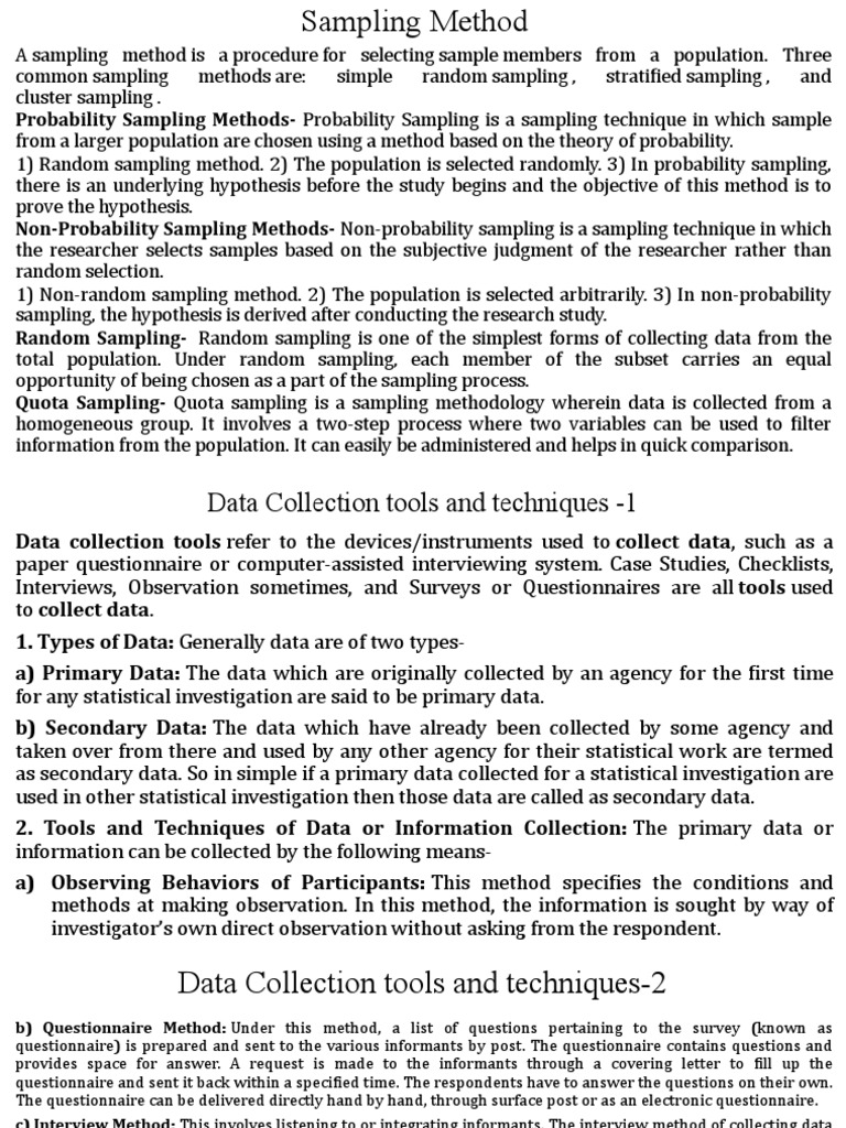 RMG Sampling Method | PDF | Sampling (Statistics) | Survey Methodology