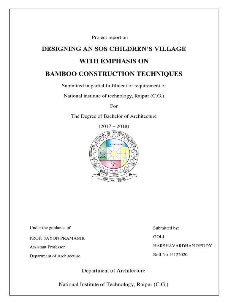 Harsha Report | PDF | Bamboo | Roof