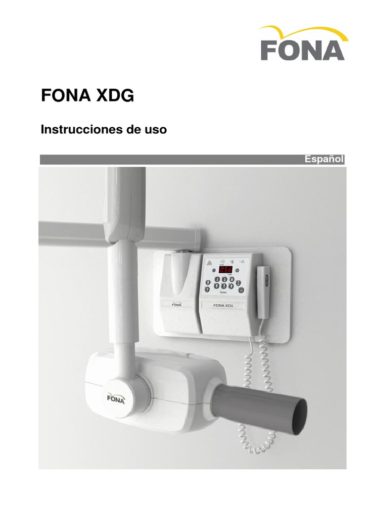 Instrucciones de uso FONA XDG | PDF | Radiología | Dispositivo médico