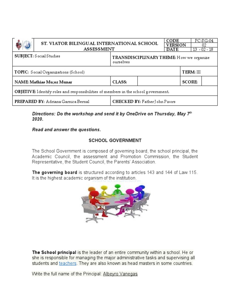 School Government Roles | PDF | Teachers | Government