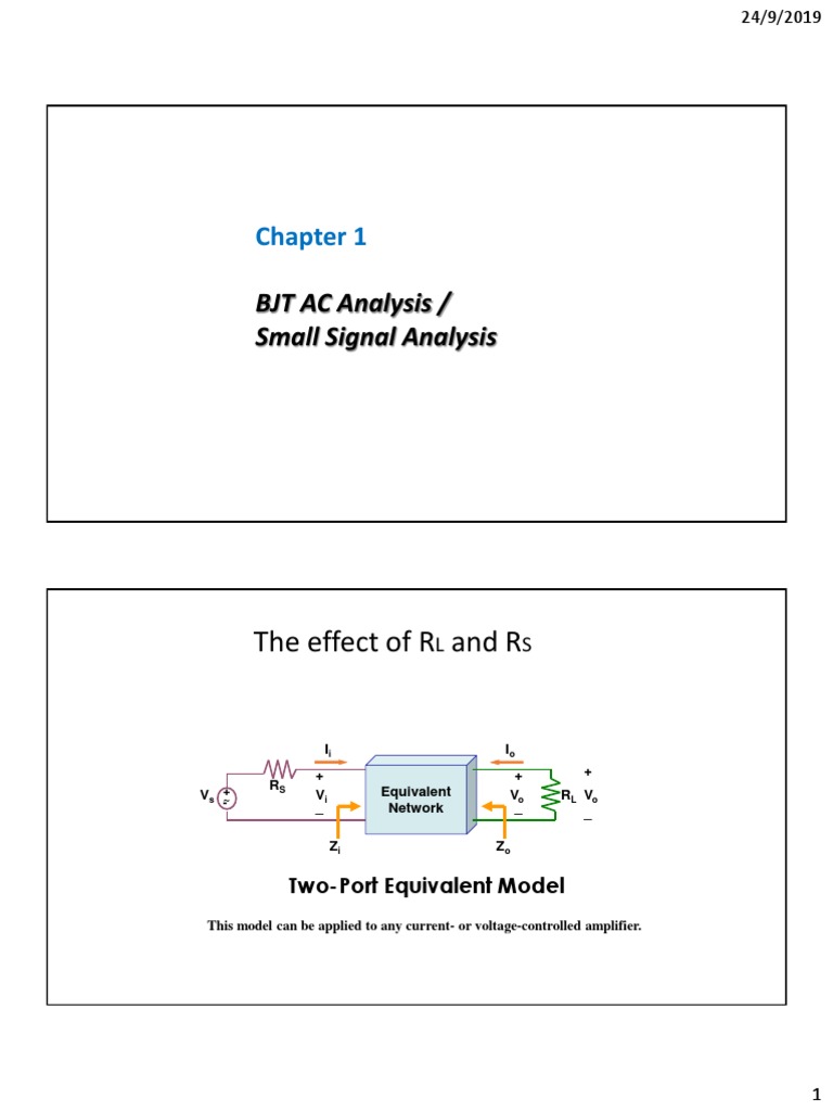 Chapter 1 - BJT Part 2 | PDF | Amplifier | Electrical Impedance