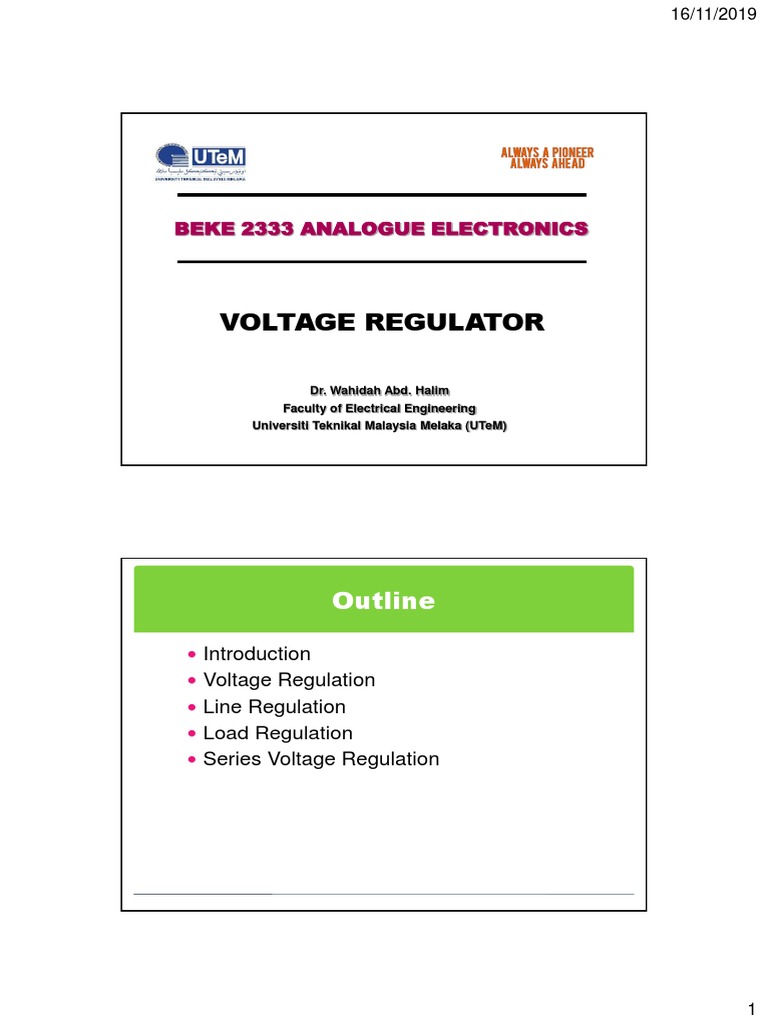 Chapter 8 - Voltage Regulator | PDF | Rectifier | Power Supply