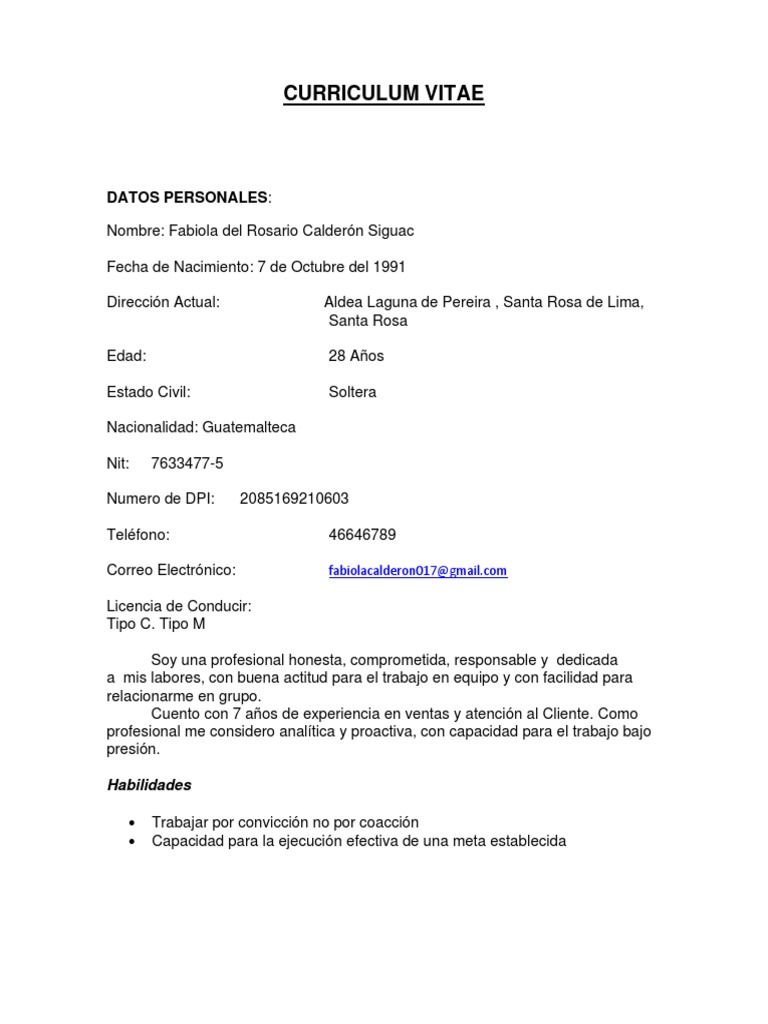 Fabiola CV2020 PDF | PDF