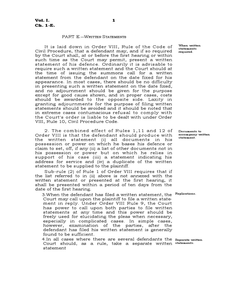 Guidelines for Effective Written Statements in Civil Proceedings | PDF ...