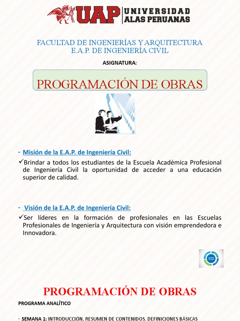 Programacion de Obras | PDF | Presupuesto | Gestión de proyectos