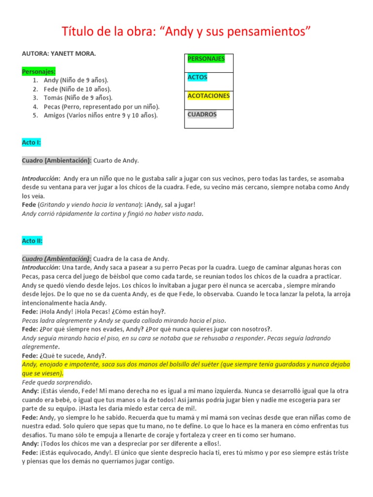 Ejemplo de Obra Dramática | PDF | Lanzador