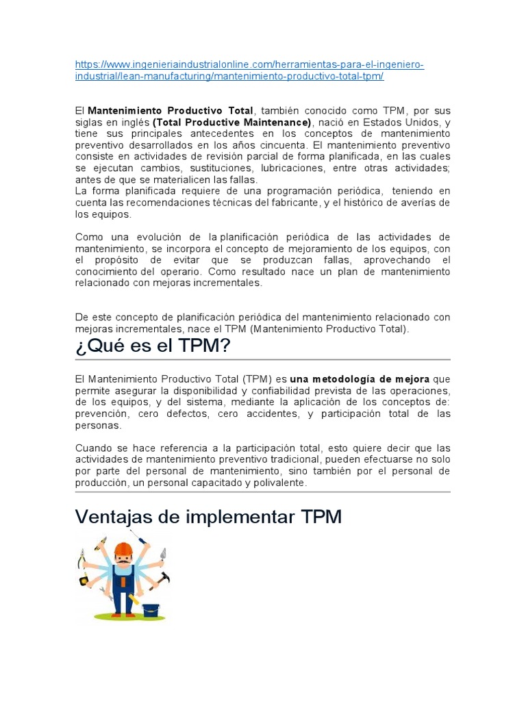 El TPM | PDF | Business | Science
