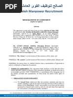 Manpower Contract Agreement-Format | PDF | Employment | Wage