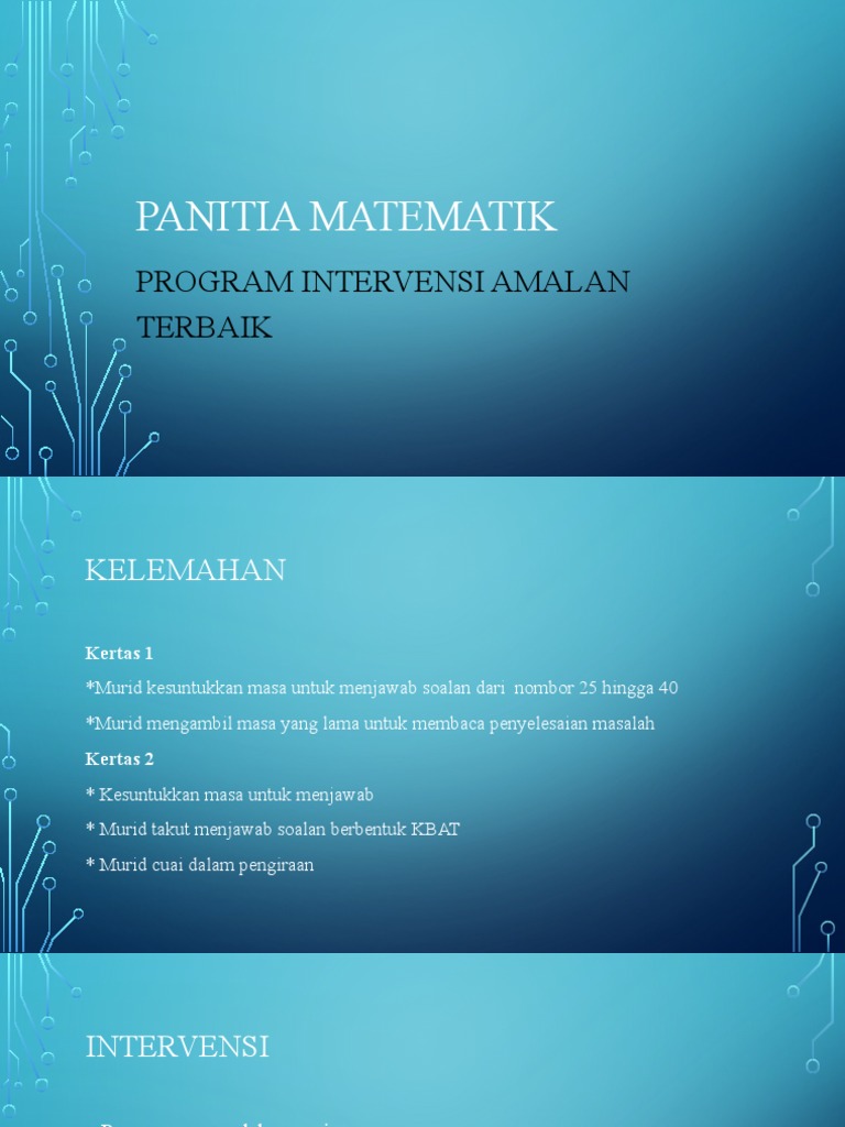 Program Intervensi Matematik | PDF
