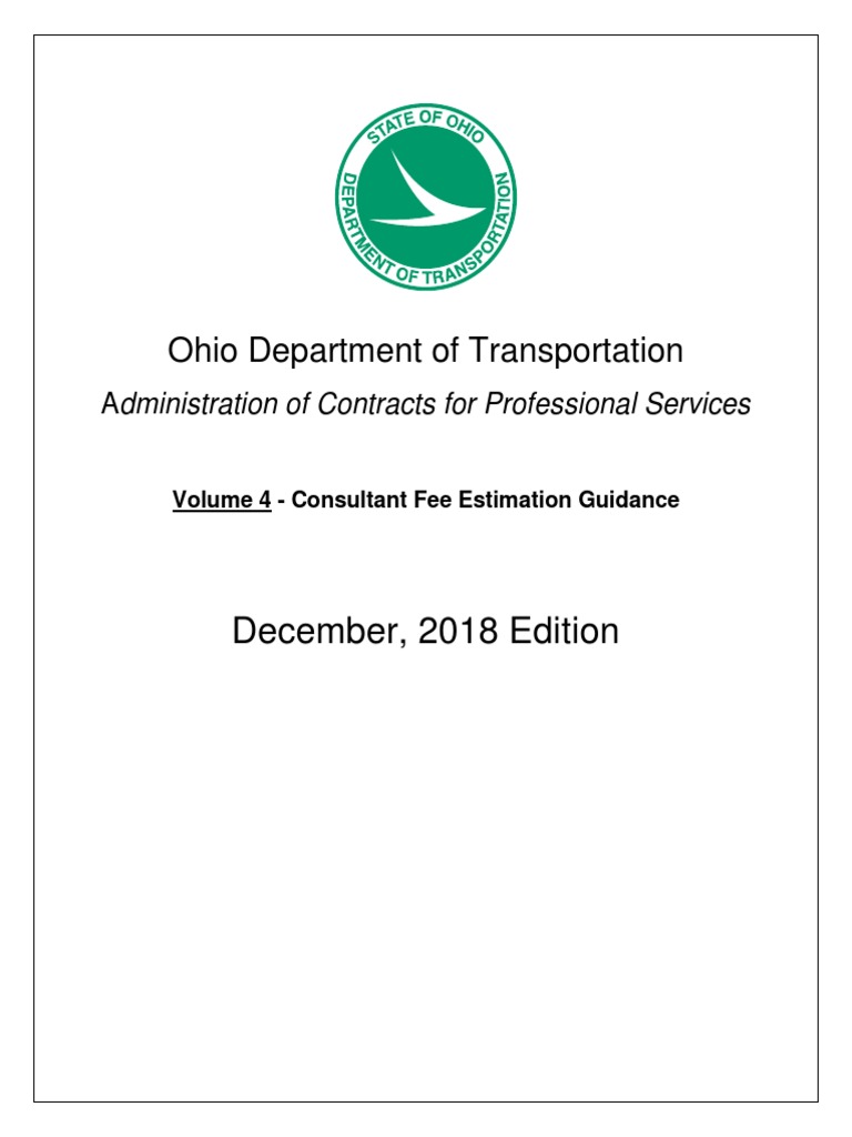 (2018) ODOT - Manual For Administration of Contracts For Professional ...