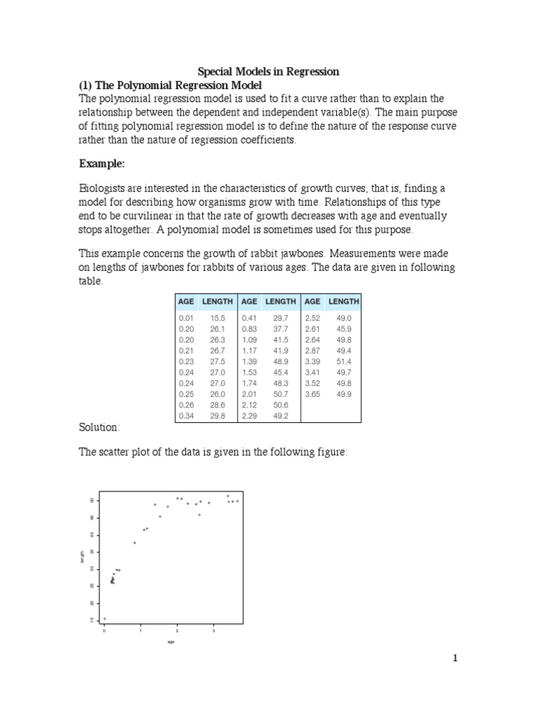 4 Special Models PDF | PDF | Errors And Residuals | Coefficient Of Determination