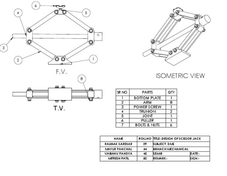 Isometric View F.V.: SR No. SR No | PDF