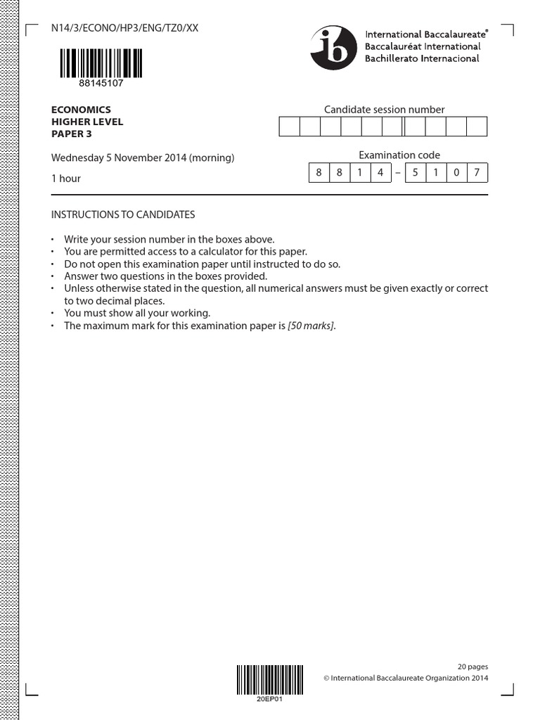 Economics Paper 3 HL PDF | PDF | Demand | Macroeconomics