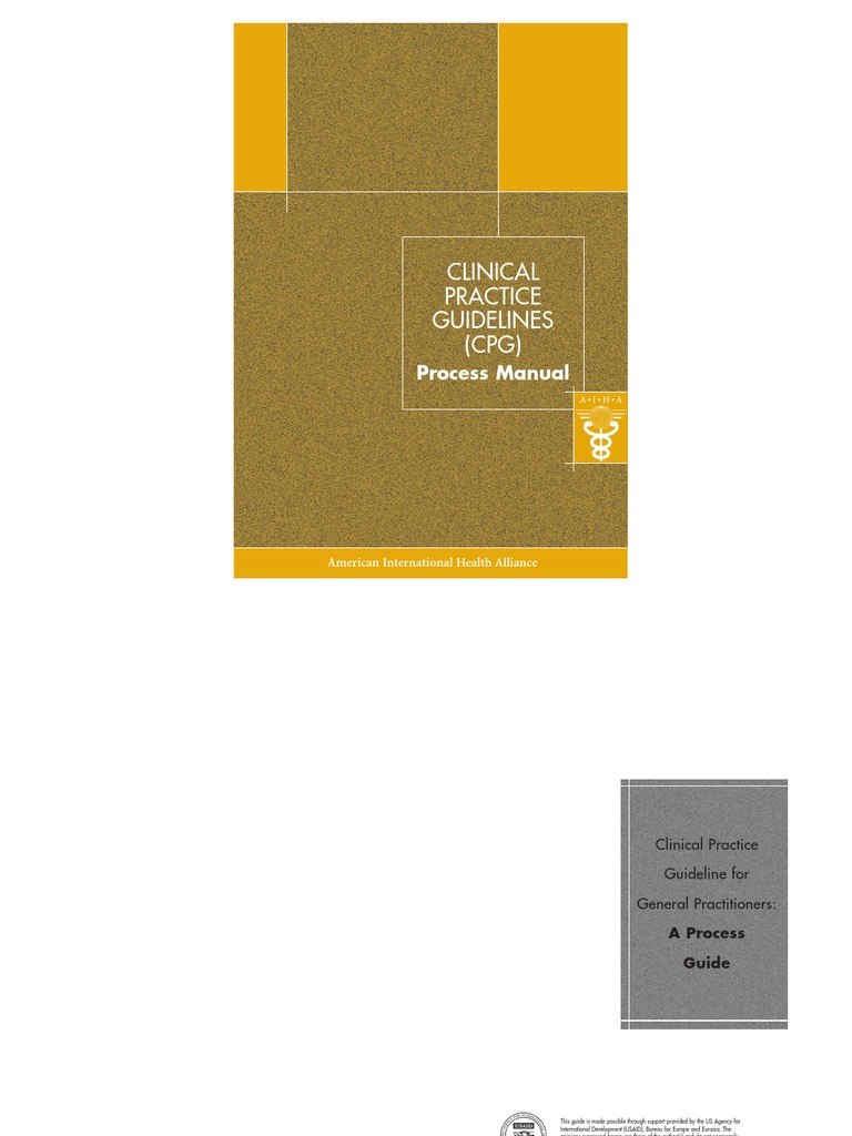 Clinical Practice Guidelines (CPG) : Process Manual | PDF | Evidence ...