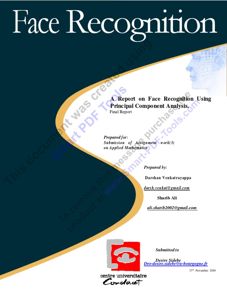 A Report On Face Recognition Using Principal Component Analysis Pdf Principal Component