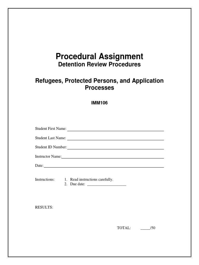 IMM106 v1-0 Procedural Assignment 2016-1216 | PDF | Government | Justice