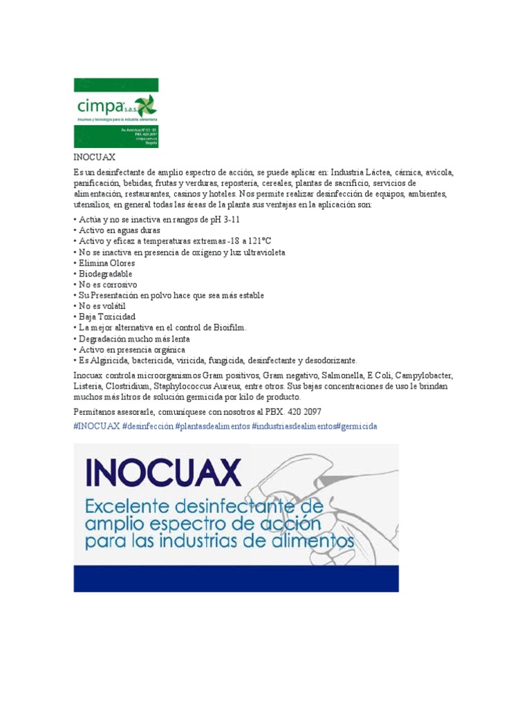 Inocuax Informacion | PDF