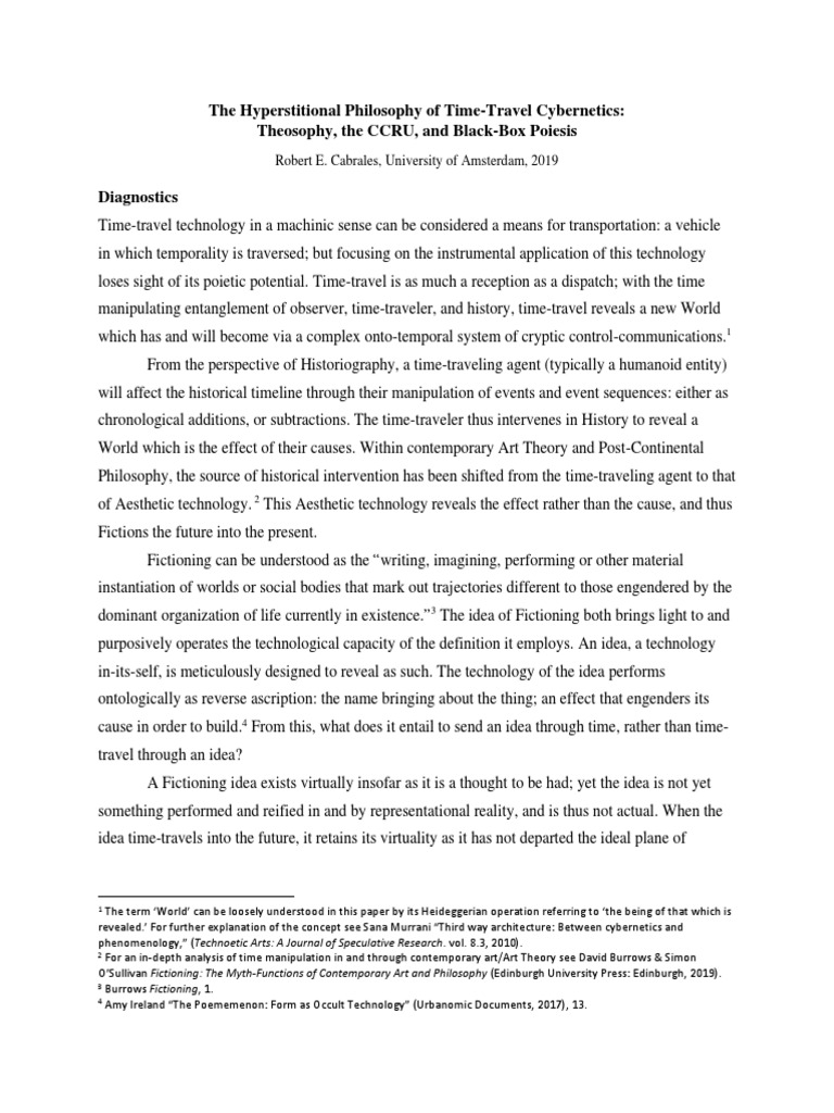 The Hyperstitional Philosophy of Time TR | PDF | Theosophy | Helena ...