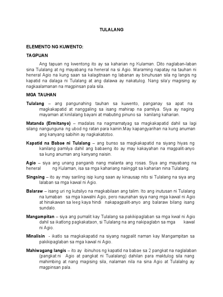 Tulalang | PDF