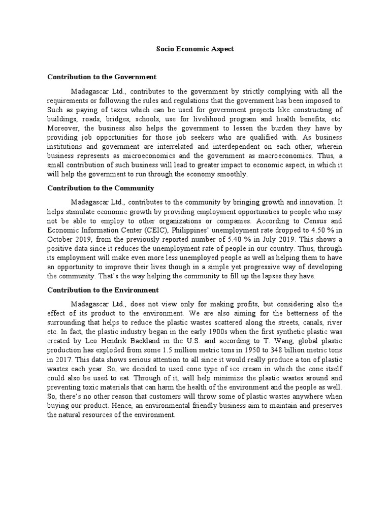 Socio Economic Aspect | PDF | Plastic | Waste