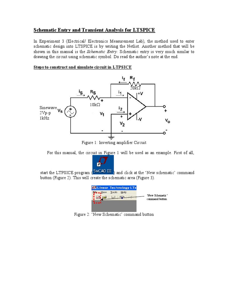 LTSPICE Schematic Entry and Transient Analysis | PDF | Spice ...