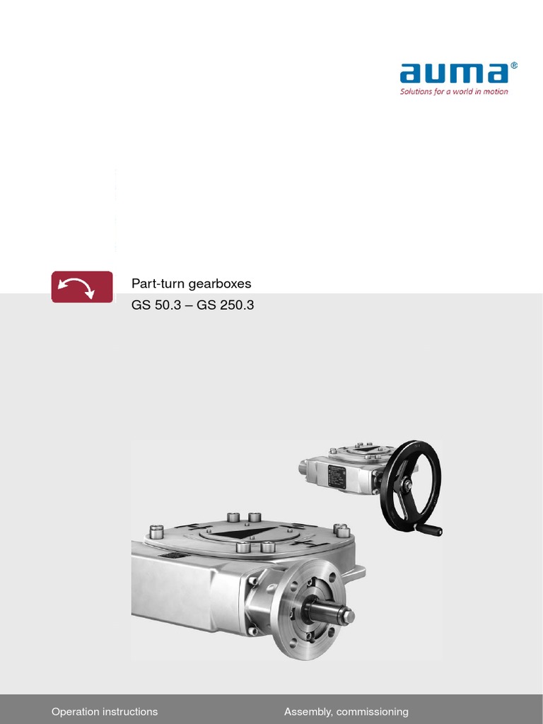 AUMA GS Gearbox Operation Manual | PDF | Transmission (Mechanics) | Valve