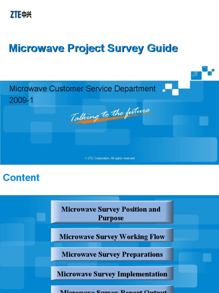 08 Microwave Project Survey Guide | PDF | Surveying | Microwave
