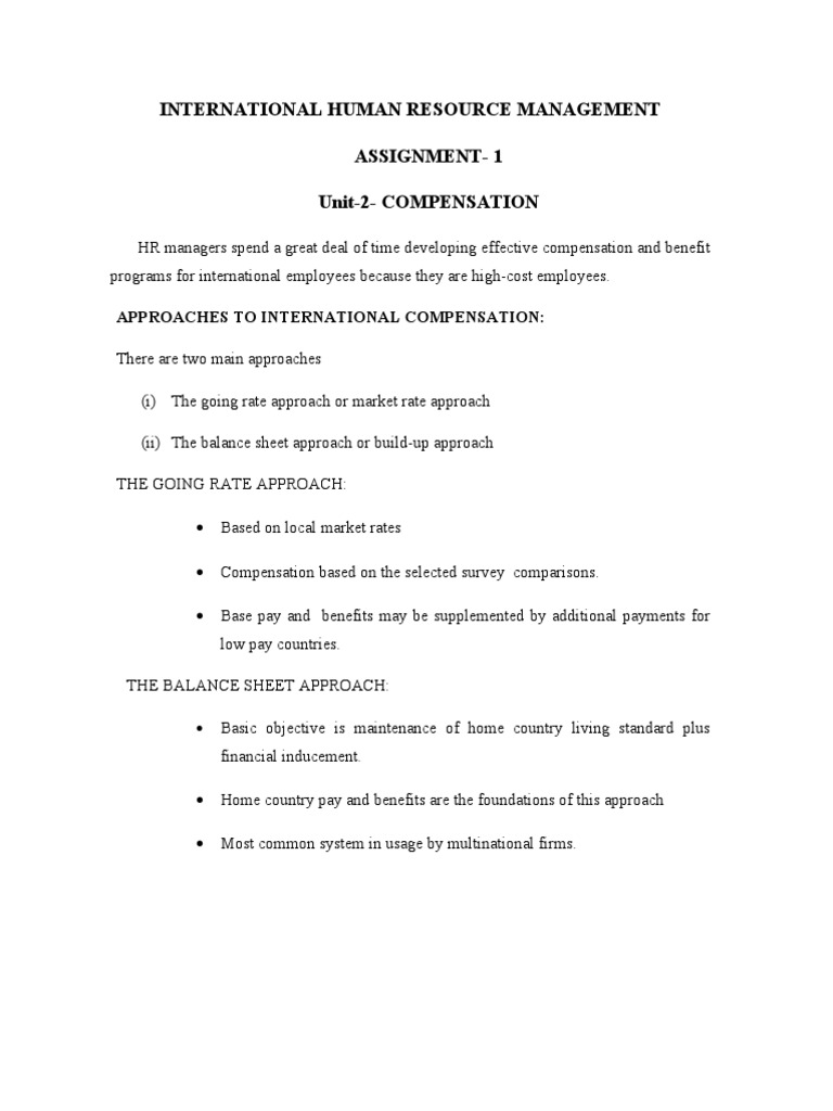 International Human Resource Management | PDF | Human Resources ...