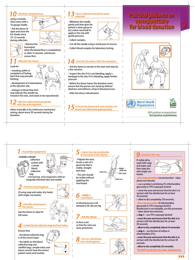 Practical Guidance On Venepuncture For Blood Donation PDF | PDF | Blood ...