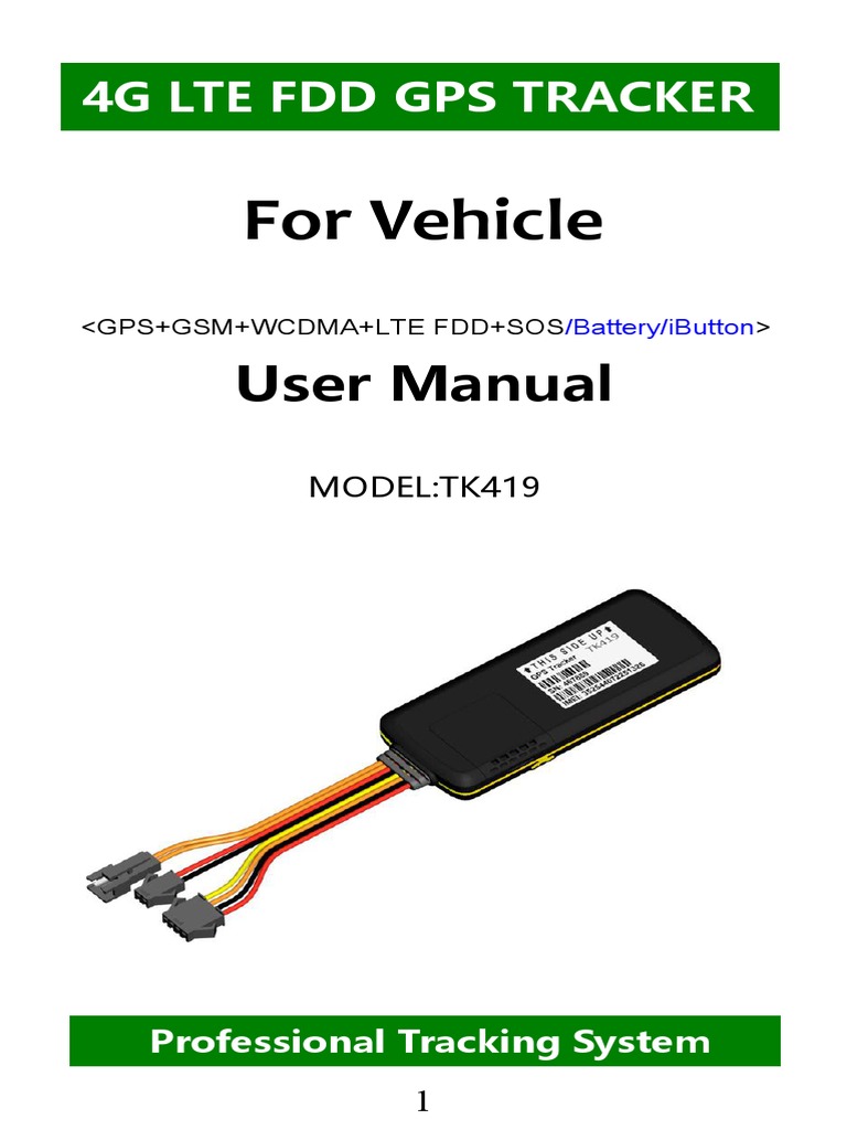 For Vehicle: User Manual | PDF | General Packet Radio Service | Relay