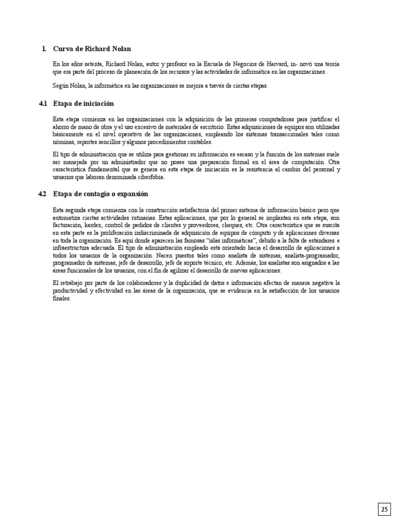 Etapas del Modelo de Nolan en TI | PDF | Usuario (informática ...