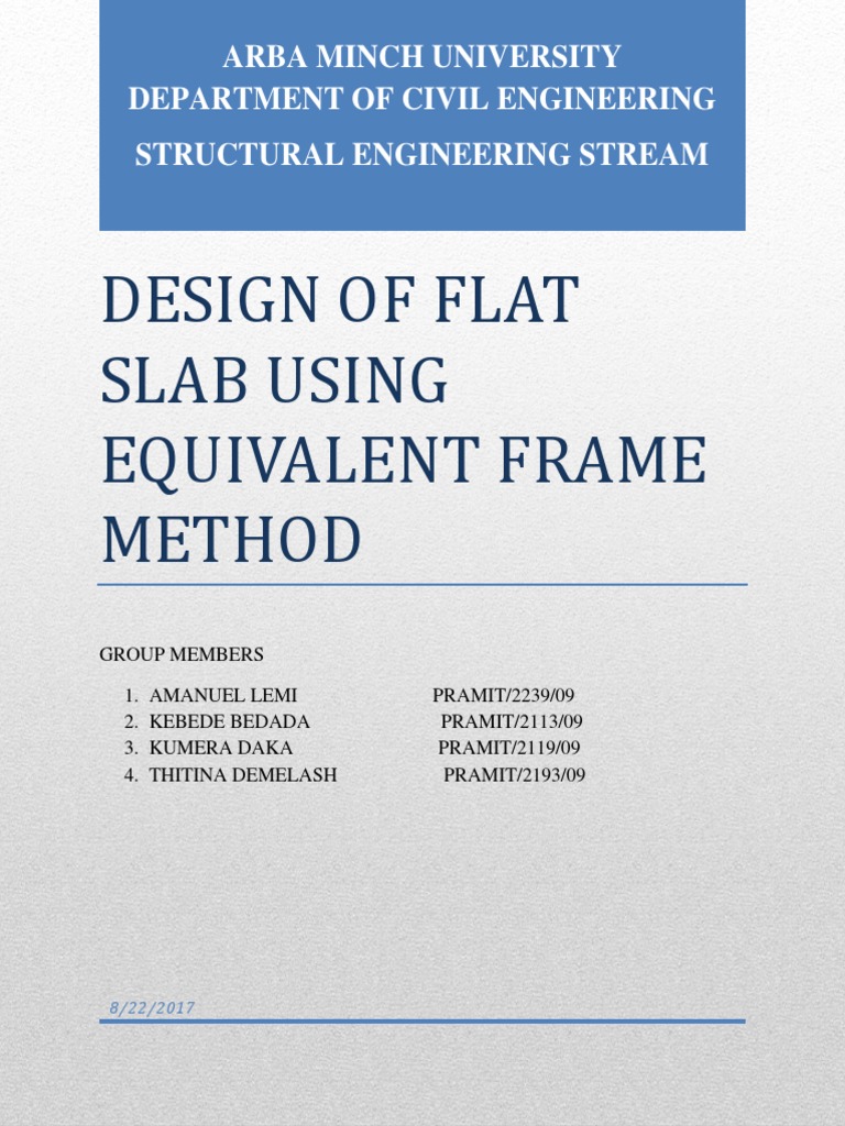 Design of a Five-Story Flat Slab Office Building Using the Equivalent ...