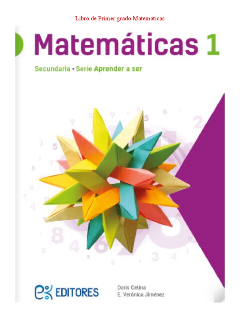 Libro de Primer Grado Matematicas | PDF
