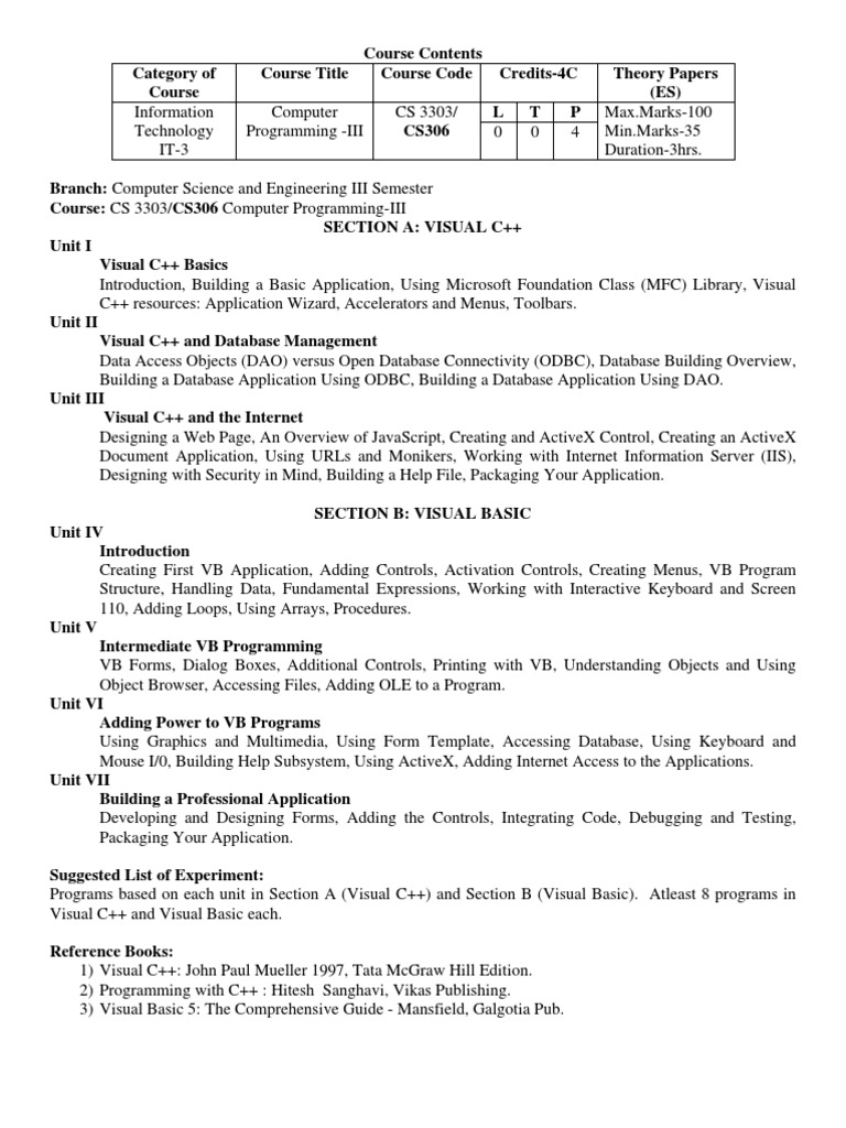 Cse RGPV Syllabus | PDF | Relational Database | Databases Cse RGPV Syllabus | PDF | Relational Database | Databases