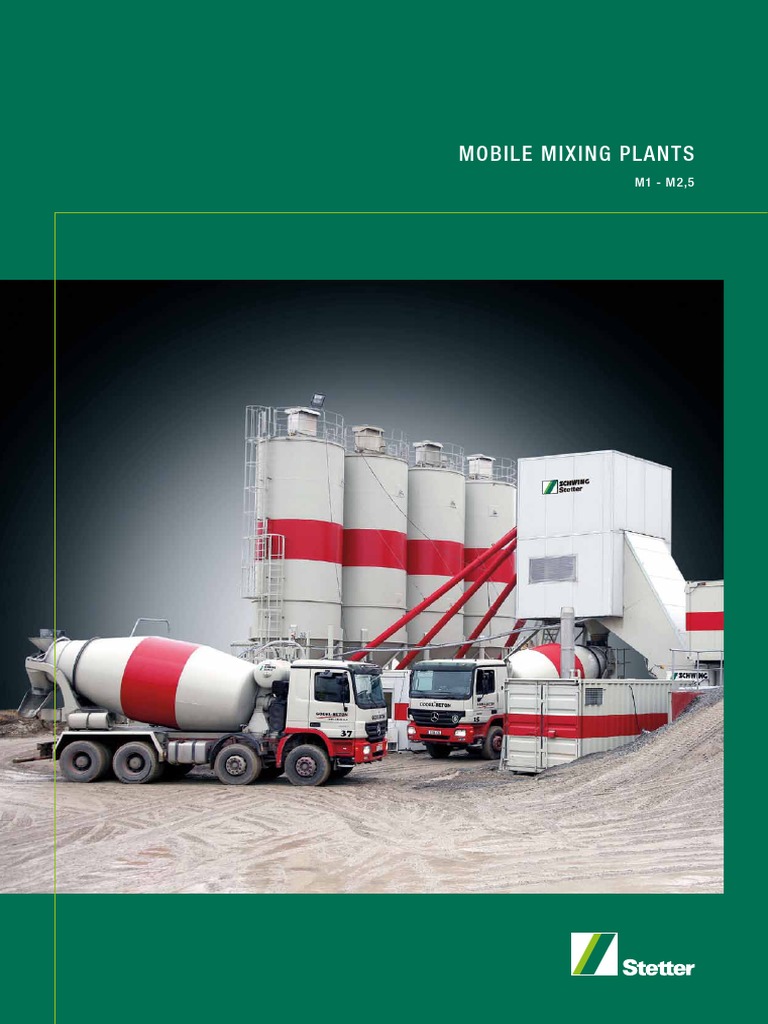 Schwing-Stetter M1 Mobile Batching Plant | PDF | Crane (Machine) | Ice