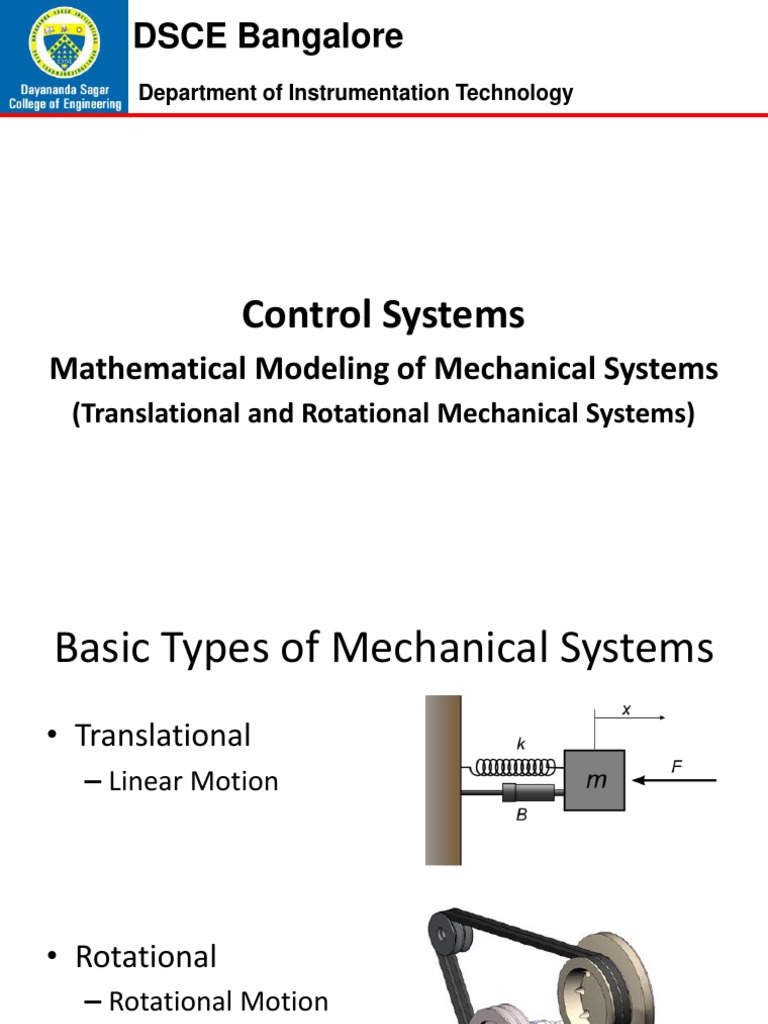 Lect 3 Transfer Function of Mechanical Systems | PDF | Force | Physical ...