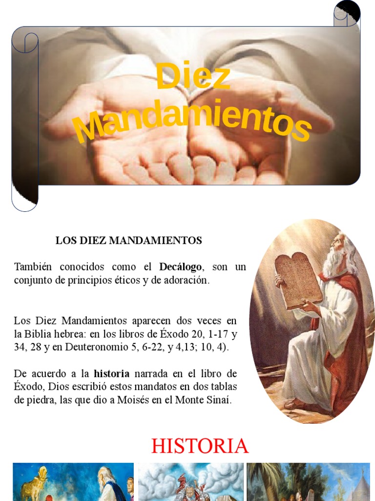 Los 10 Mandamientos | PDF | Diez Mandamientos | Creencia religiosa y doctrina