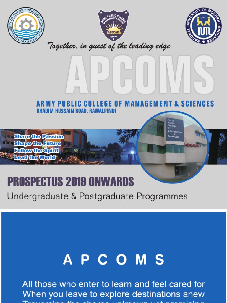 APCOMS Prospectus-2019 | PDF | Electronics | Computer Programming