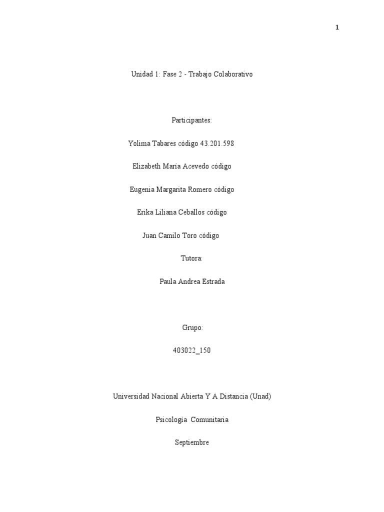 Cuadro o Matriz Grupal Psicología Comunitaria | PDF | Sicología | Science