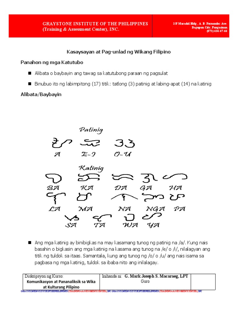 Kasaysayan at Pag-Unlad NG Wikang Filipino (Module 3) | PDF