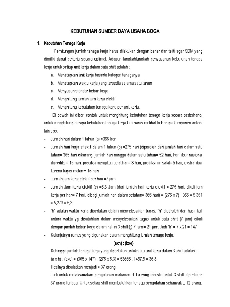 Materi Sumber Daya Usaha Boga | PDF