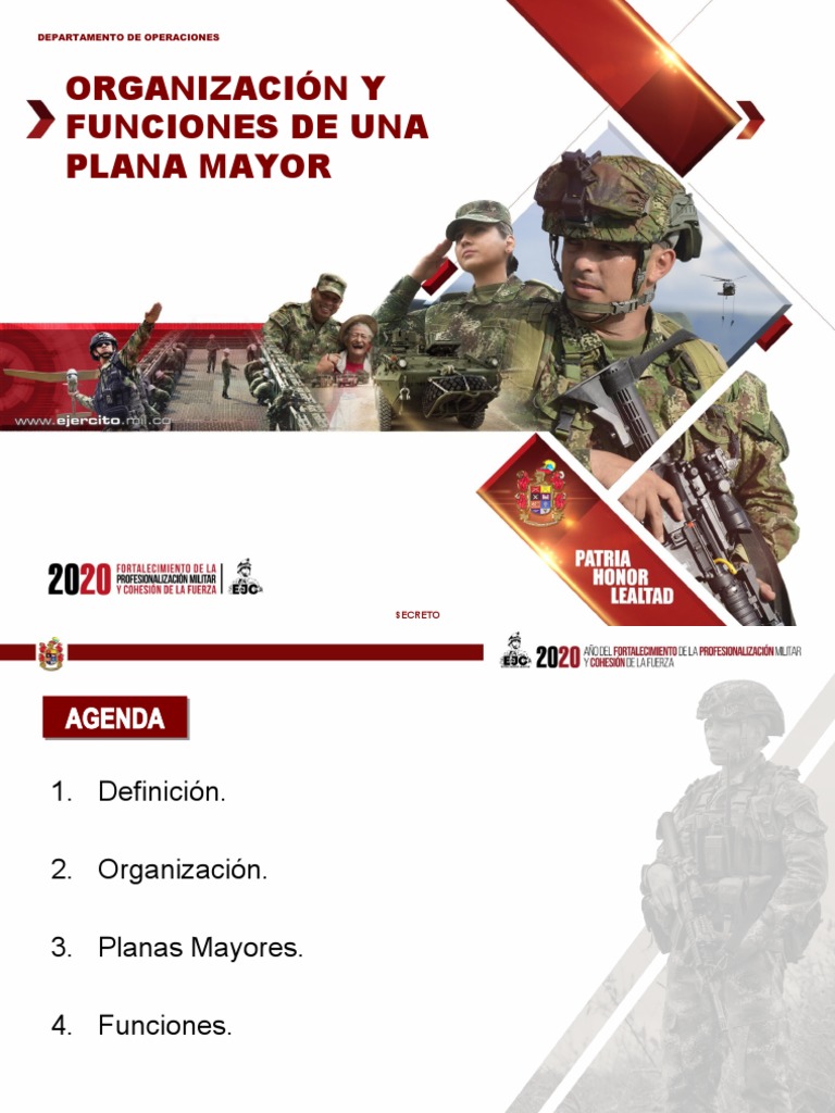 Presentacion Plana Mayor | PDF | Personal (militar) | Organización militar