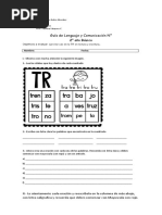 Prueba Grupo Consonantico FR FL | PDF | Artes del Lenguaje y Comunicación