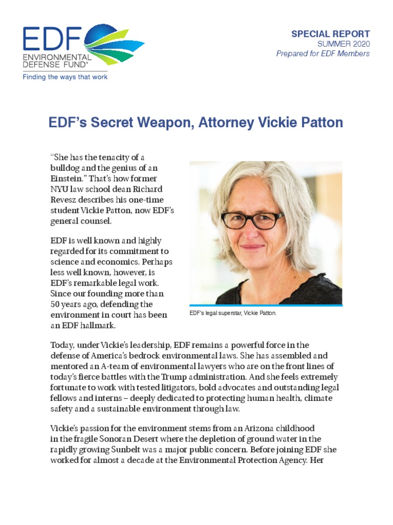 Our Secret Weapon, Attorney Vickie Patton | PDF | Clean Air Act (United ...