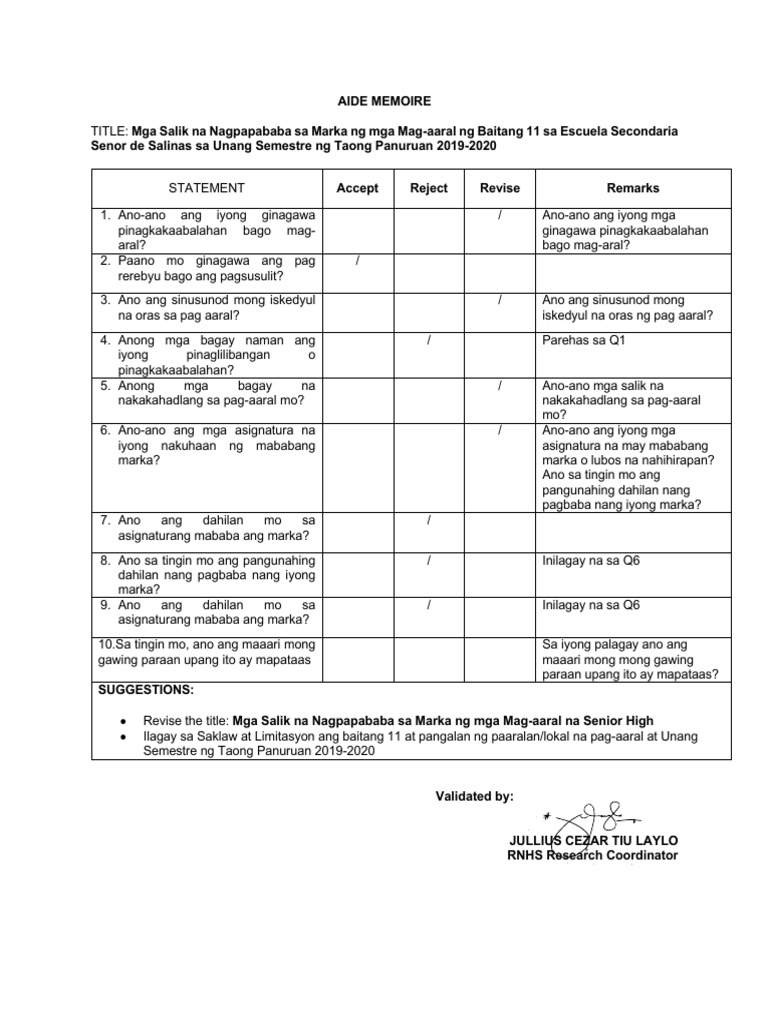 Aide Memoire-Jana | PDF