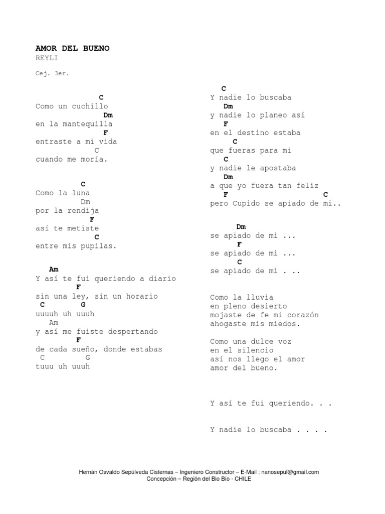 Amor Del Bueno, REYLI | PDF