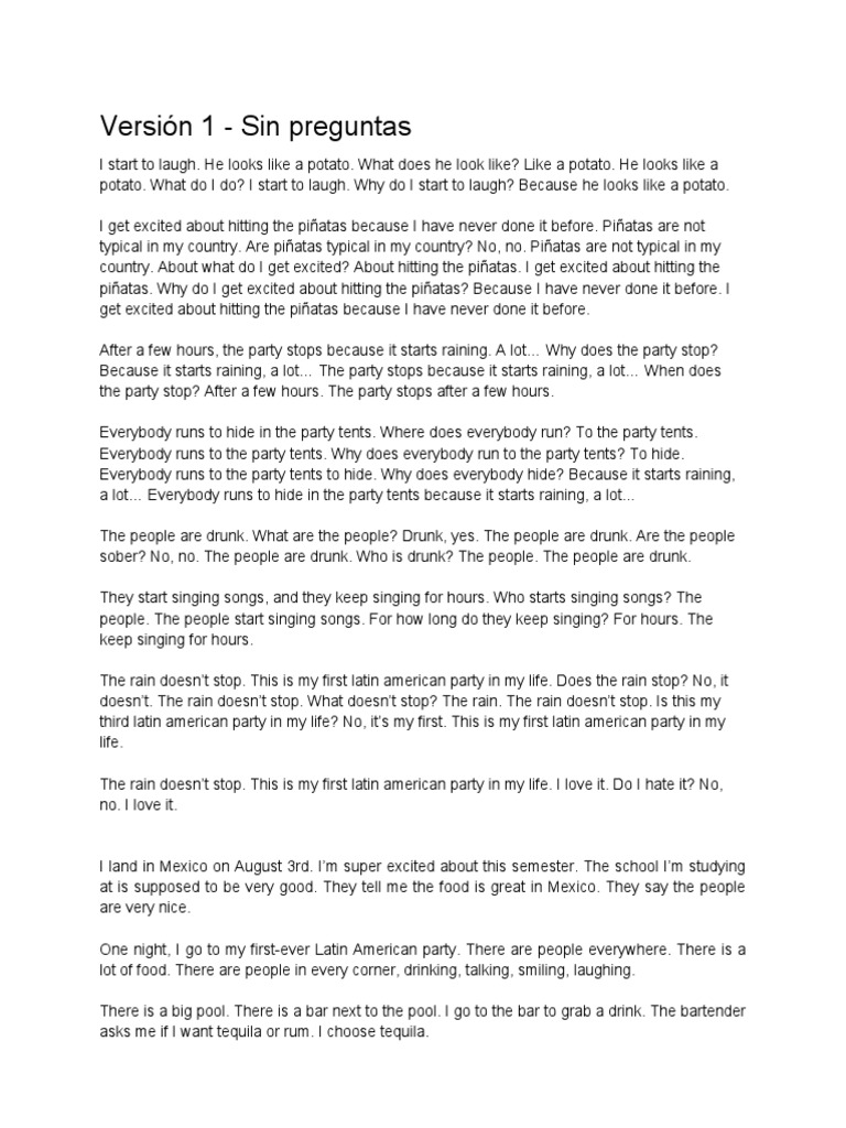 Lectura De Ingles 1 Pdf